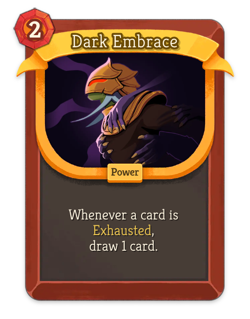 Dark Embrace – Ironclad Rare Power – Slay the Spire 2 Card – Untapped.gg