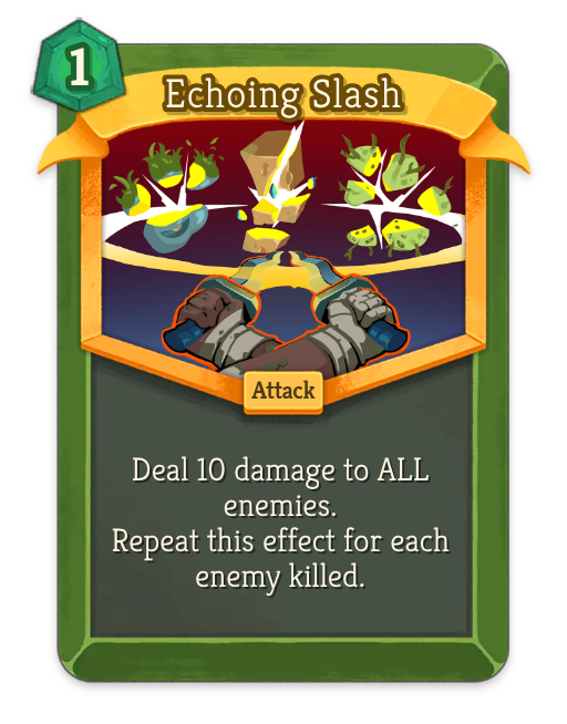 Echoing Slash – Silent Rare Attack – Slay the Spire 2 Card – Untapped.gg