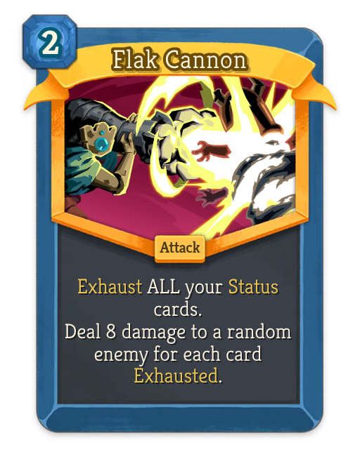 Flak Cannon – Defect Rare Attack – Slay the Spire 2 Card – Untapped.gg