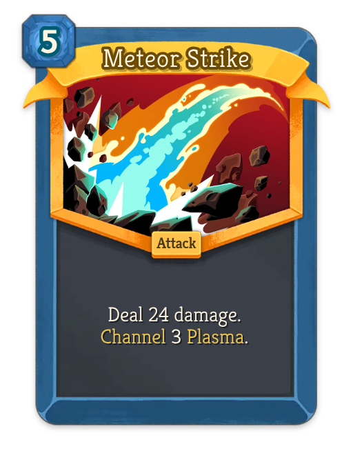 Meteor Strike – Defect Rare Attack – Slay the Spire 2 Card – Untapped.gg