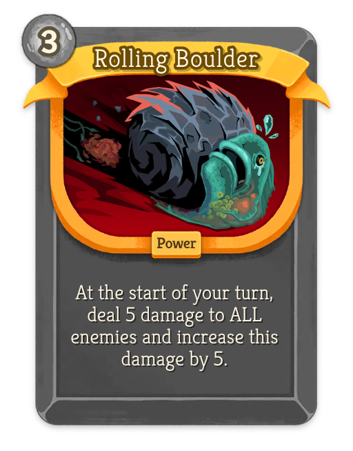 Rolling Boulder – Colorless Rare Power – Slay the Spire 2 Card ...