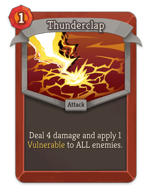 Thunderclap – Ironclad Common Attack – Slay the Spire 2 Card – Untapped.gg